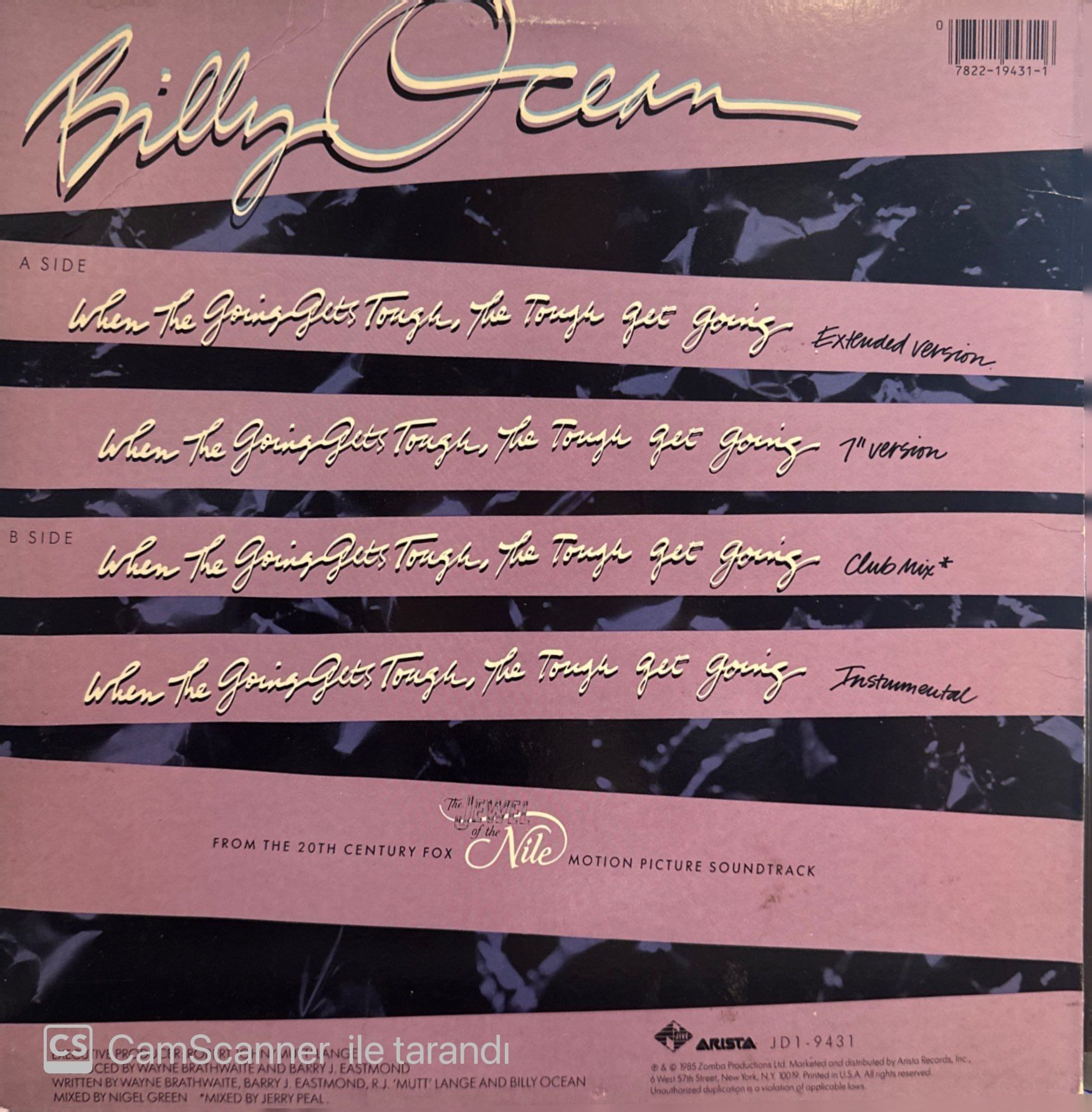 Billy Ocean – When The Going Gets Tough, The Tough Get Going MAXI