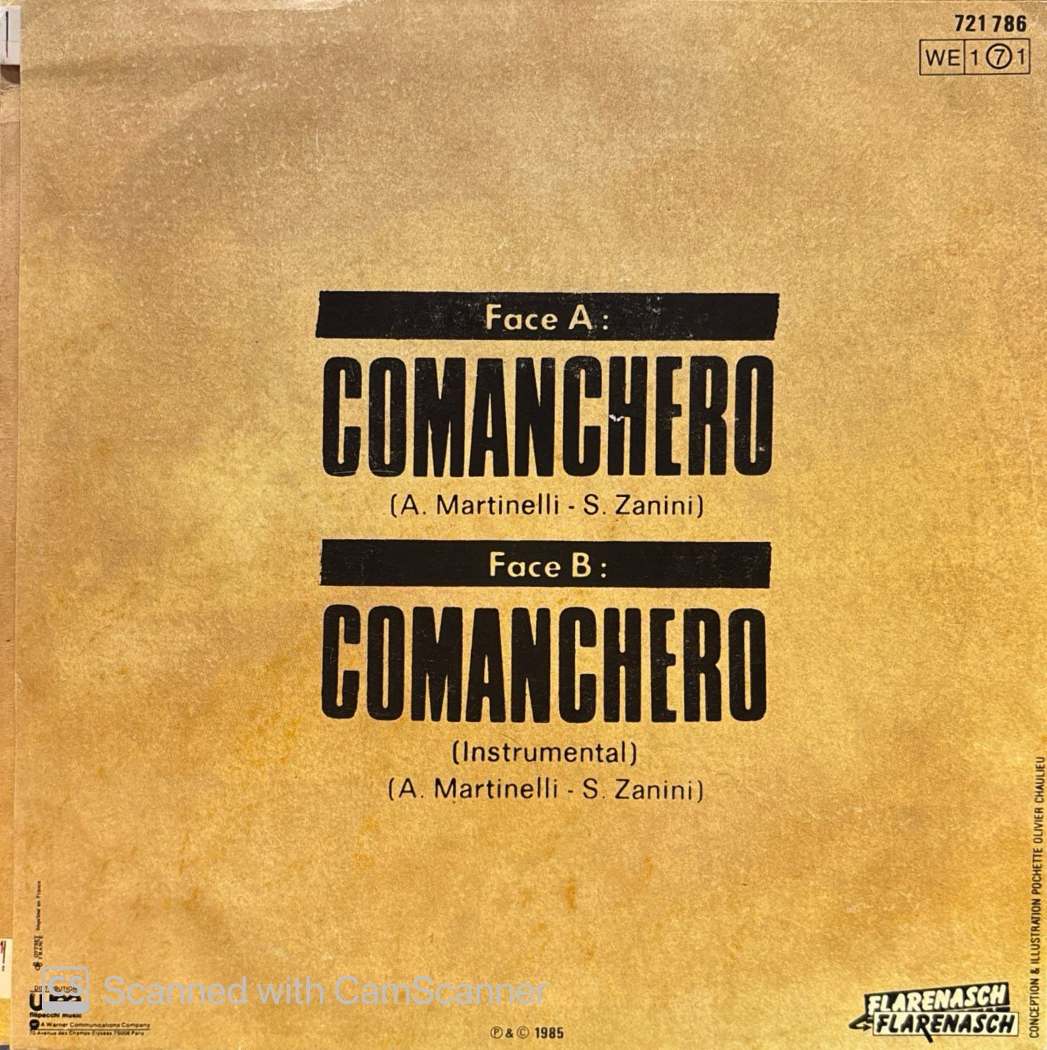 Moon Ray – Comanchero / Comanchero (Instrumental) 45'lik