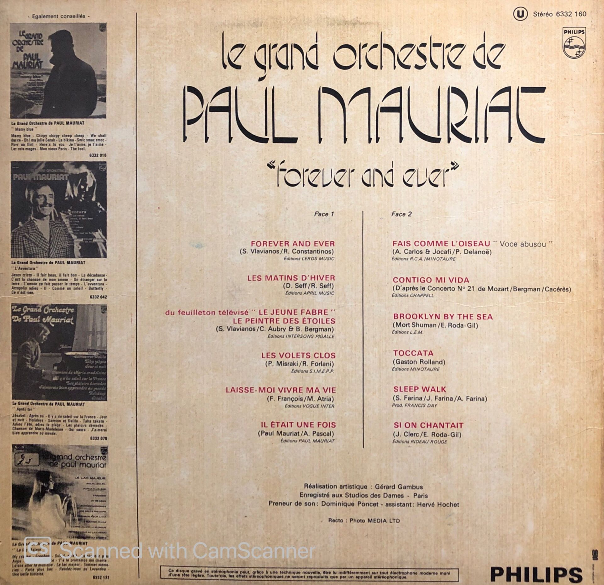 Le Grand Orchestre De Paul Mauriat – Forever And Ever LP